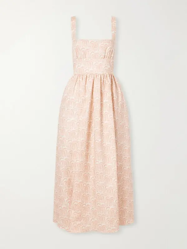 Matteau Crossback Linen-blended Maxi Dress