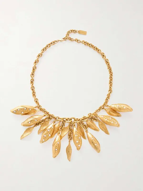 Chloé Plated Brass Necklace - Gold