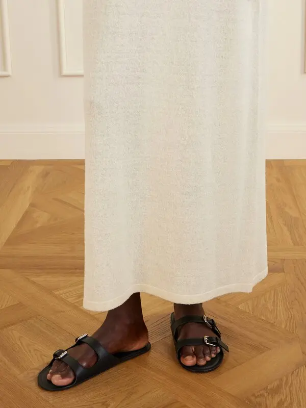 CHRISTEN Buckled Leather Flat Sandals