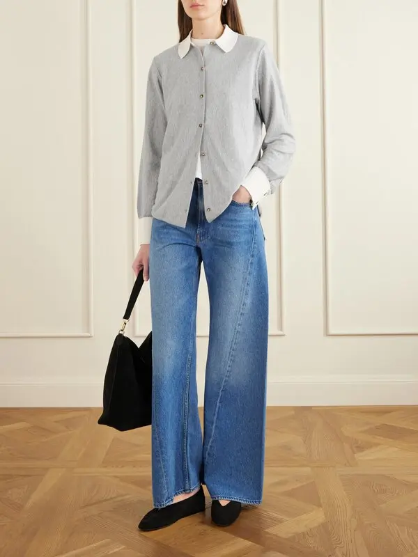 LA LIGNE Knitted Cotton-blend Shirt