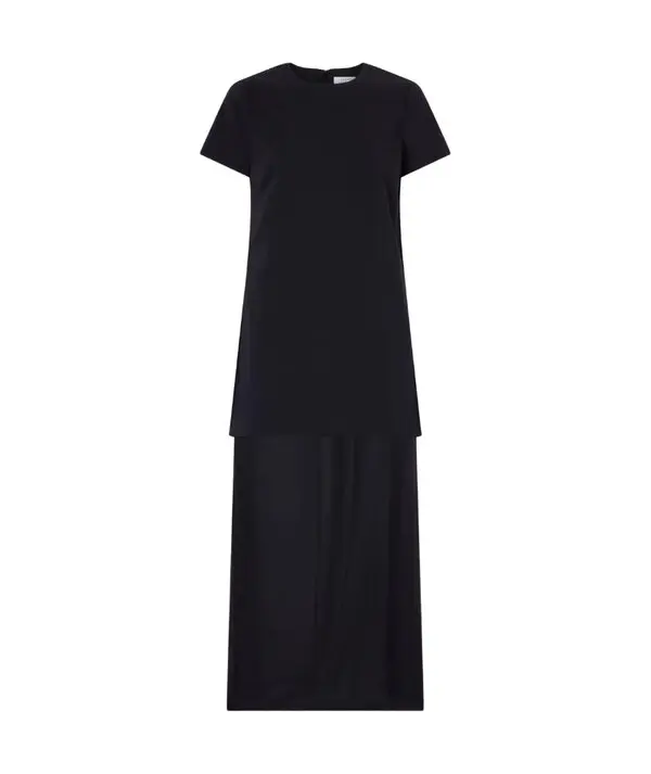 LA LIGNE Crepe And Chiffon Maxi Dress - Black