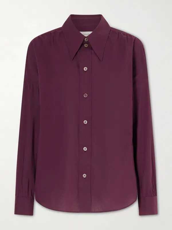 LEMAIRE Cotton Muslin Shirt - Purple