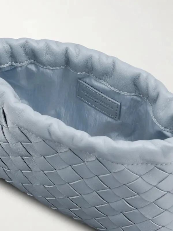 Bottega Veneta Intrecciato Leather Pouch - Blue