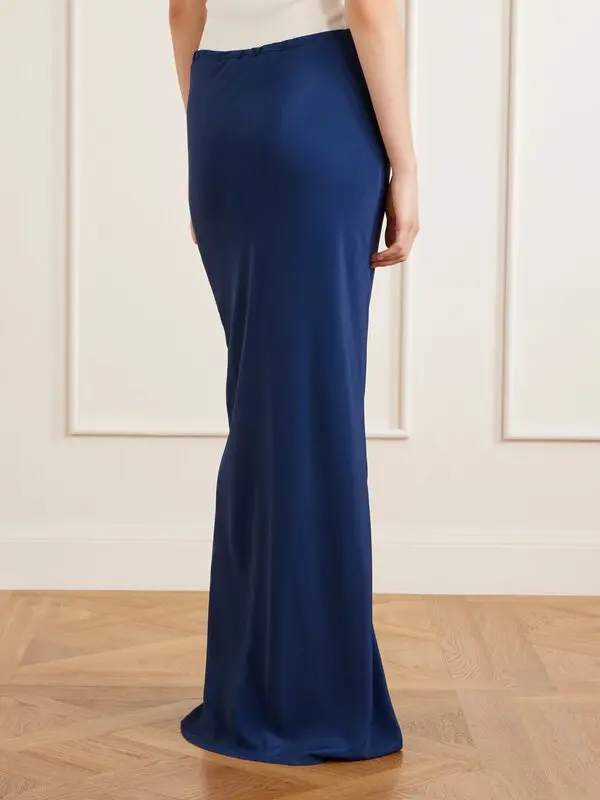 Bernadette Emily Satin Maxi Skirt - Blue