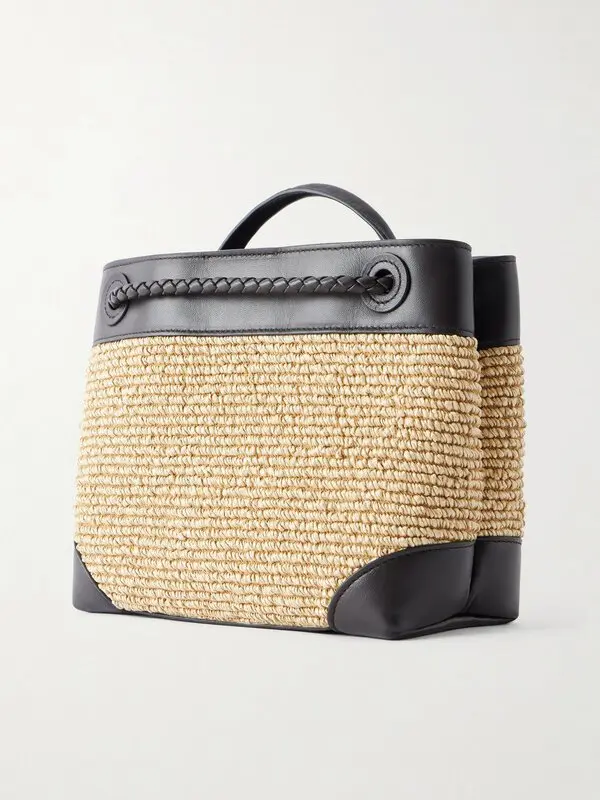 Bottega Veneta Andiamo Small Raffia Tote - Neutrals