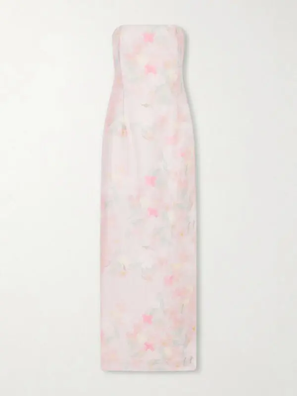 Bernadette Elora Strapless Floral-print Maxi Dress - Pink