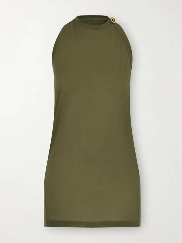 Balenciaga Cotton-blend Jersey Halterneck Top