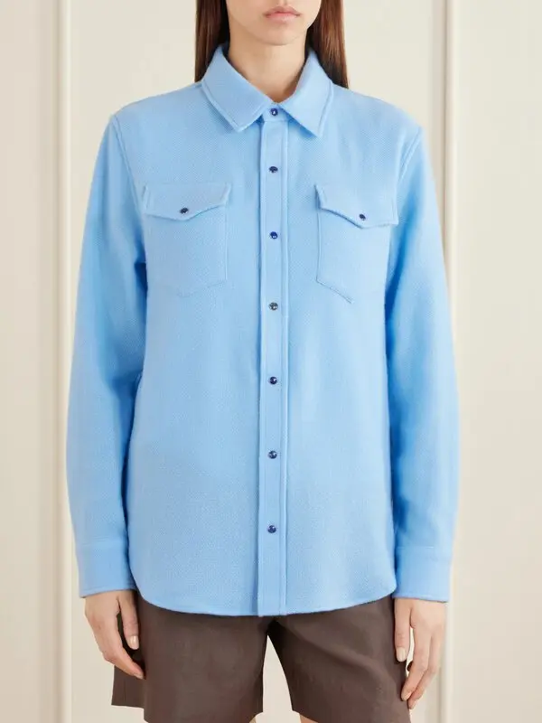 GOD’S TRUE CASHMERE Lagoon Cashmere Shirt