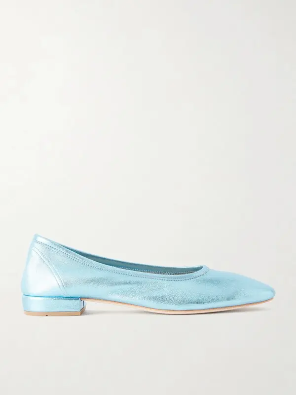 MARYAM NASSIR ZADEH Serafina Leather Ballet Flats - Blue