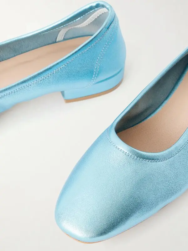 MARYAM NASSIR ZADEH Serafina Leather Ballet Flats - Blue