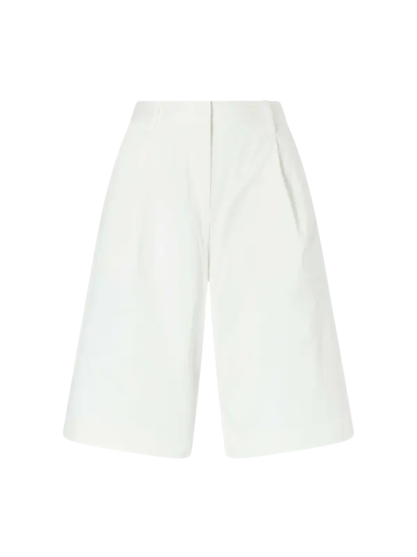 Matteau Pleated Organic Cotton-blend Twill Shorts