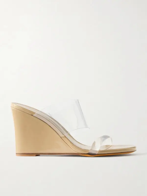MARYAM NASSIR ZADEH Olympia Pvc Wedge Sandals - Brown