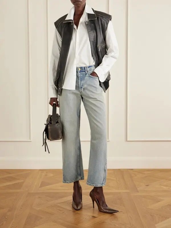 Acne Studios Snake-effect Leather Pointed Toe Pumps