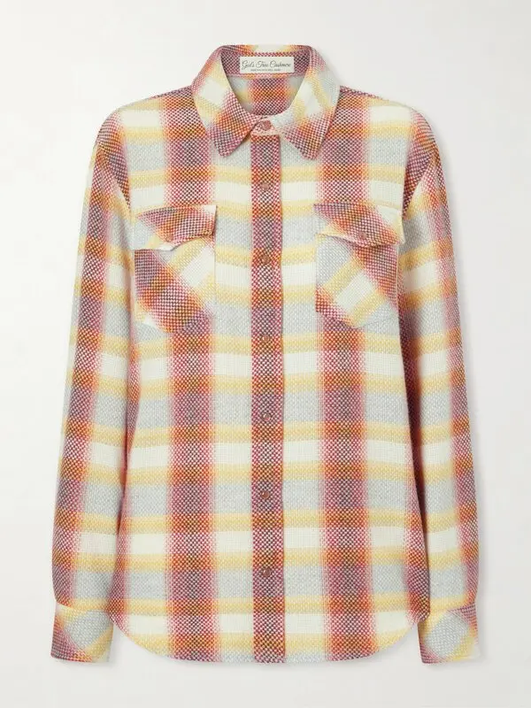 GOD’S TRUE CASHMERE Checked Cashmere Shirt