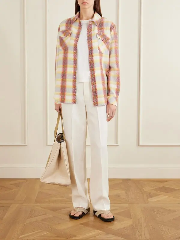GOD’S TRUE CASHMERE Checked Cashmere Shirt