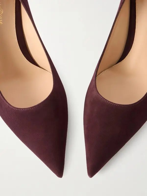 GIANVITO ROSSI 55 Suede Pumps - Burgundy