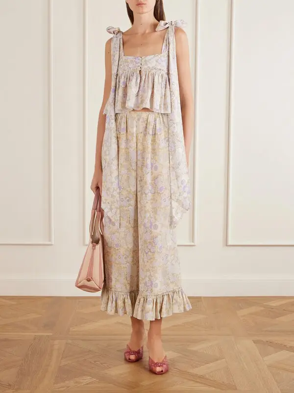 Chloé Striped Canvas Shoulder Bag - Pink