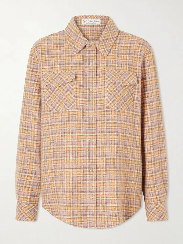 GOD’S TRUE CASHMERE God's True Cashmere Checked Cashmere Shirt