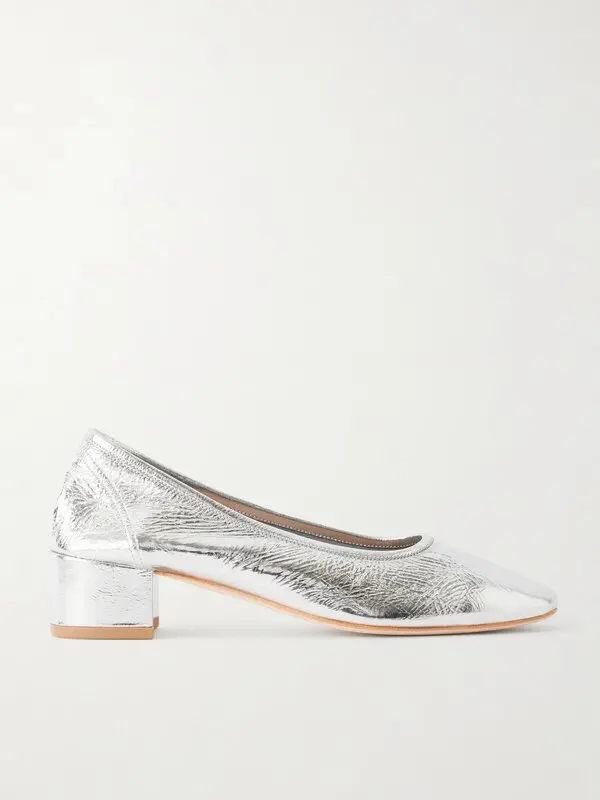 MARYAM NASSIR ZADEH Roberta Leather Ballet Flats - Silver