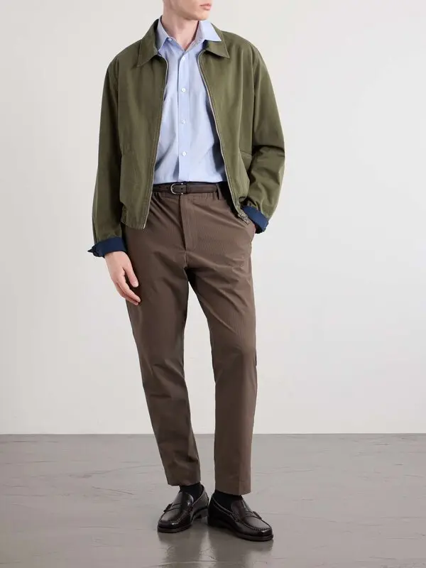 Nn07 Billie 10038 Straight-leg Seersucker Drawstring Trousers
