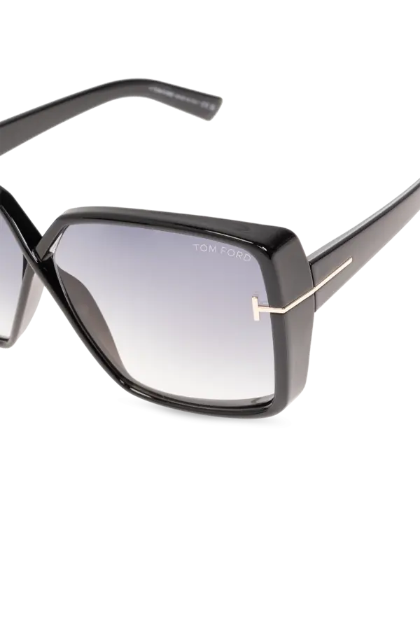 TOM FORD Yvonne Sunglasses With Gradient Lenses And Gold Tone Details