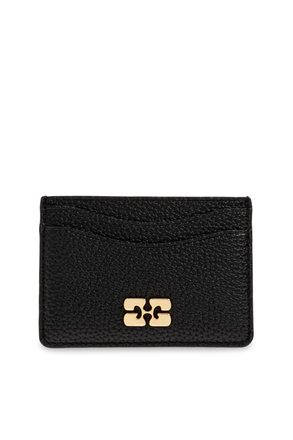 GANNI Eco Leather Card Holder - Black