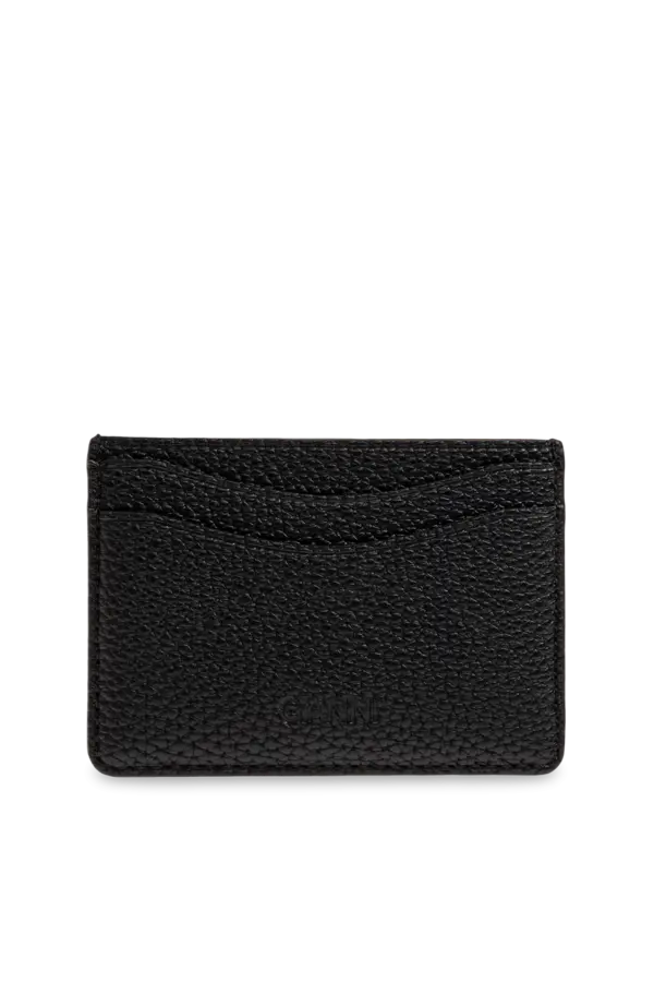 GANNI Eco Leather Card Holder - Black