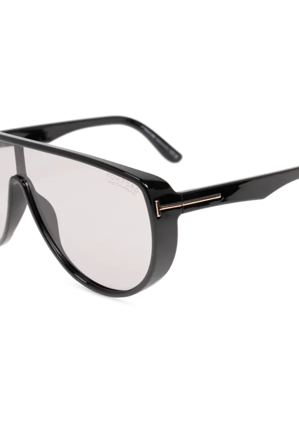 TOM FORD Oversized Full Rim Acetate Sunglasses With Metal Elements