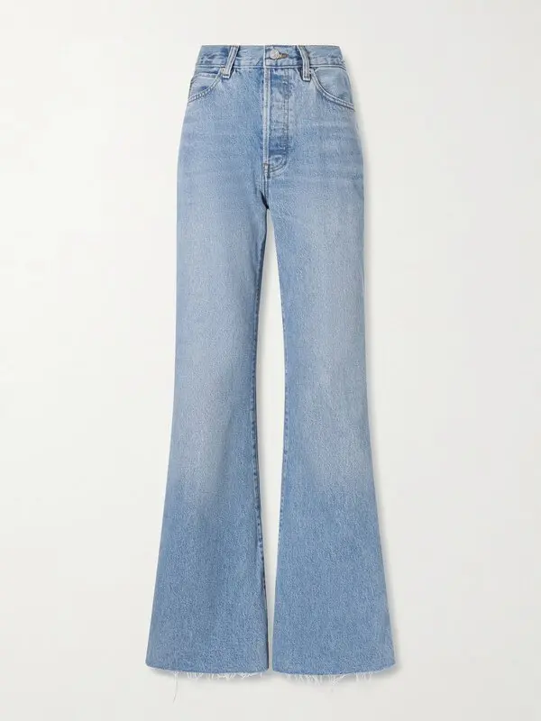 FRAME The Lax High-rise Flared Jeans - Blue