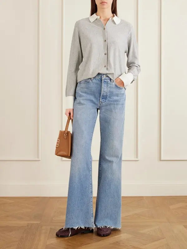 FRAME The Lax High-rise Flared Jeans - Blue