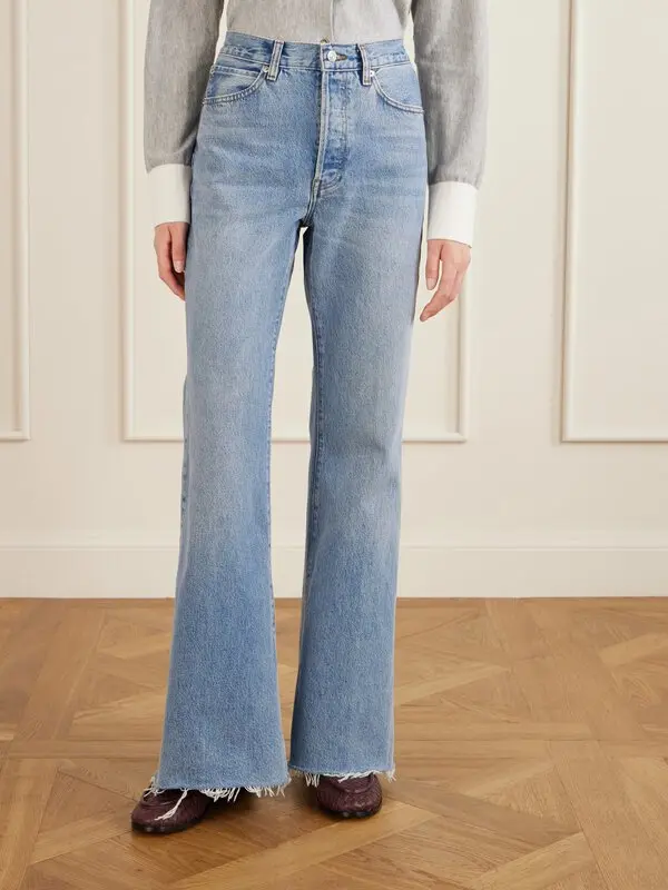FRAME The Lax High-rise Flared Jeans - Blue