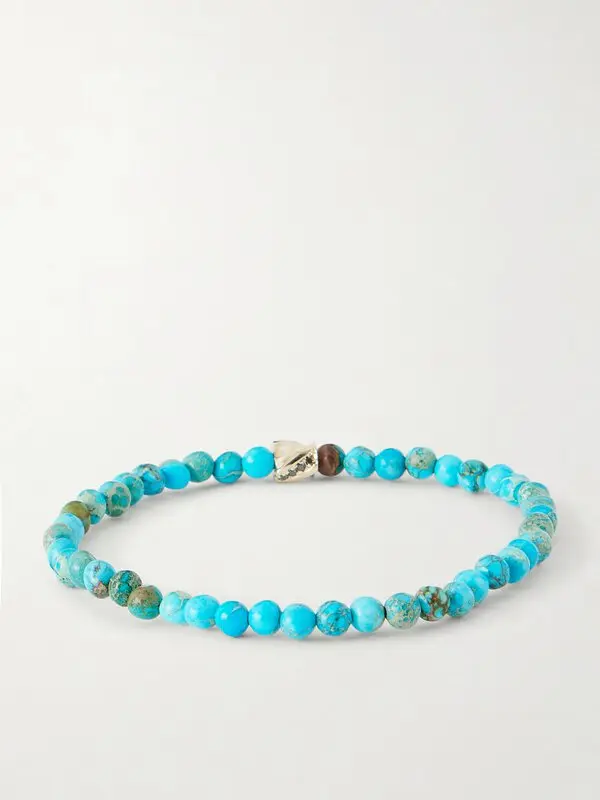 Luis Morais 14-karat Gold, Turquoise And Diamond Bracelet