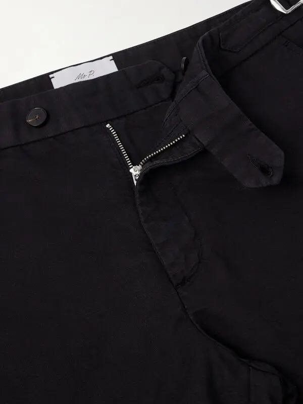 Mr P. Straight-leg Cotton And Linen-blend Bermuda Shorts