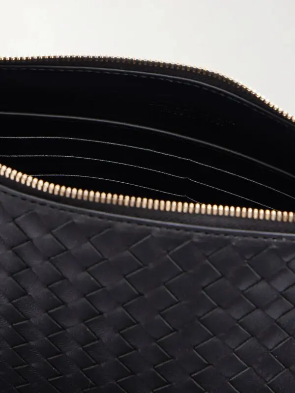 Bottega Veneta Gemellini Intrecciato Leather Shoulder Bag - Black