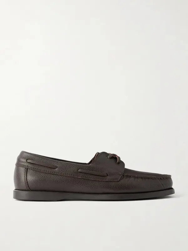 MORJAS Full-grain Leather Boat Shoes