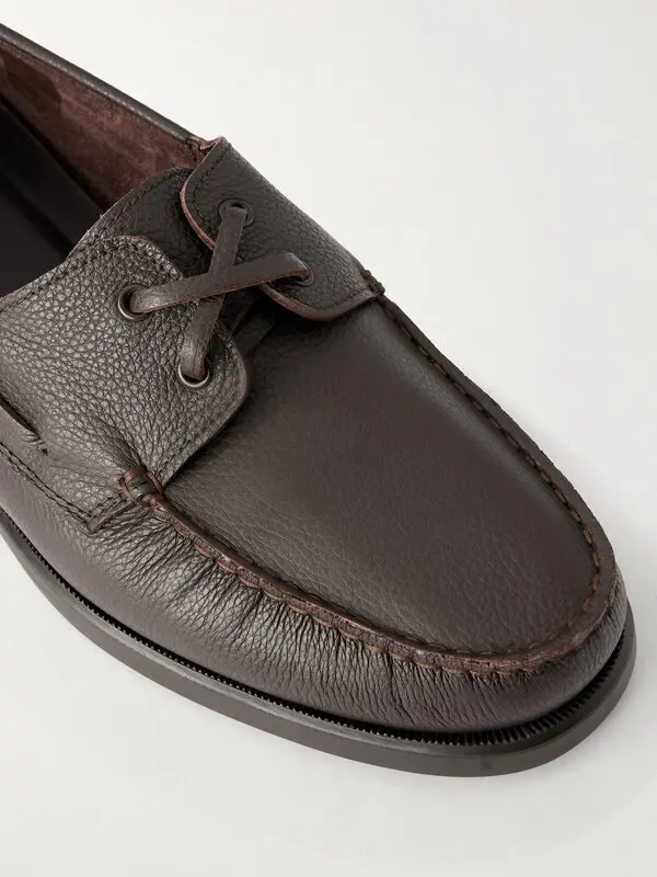 MORJAS Full-grain Leather Boat Shoes