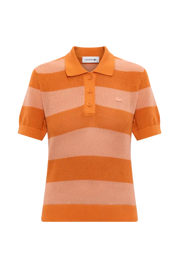 Lacoste Striped Pattern Polo Shirt