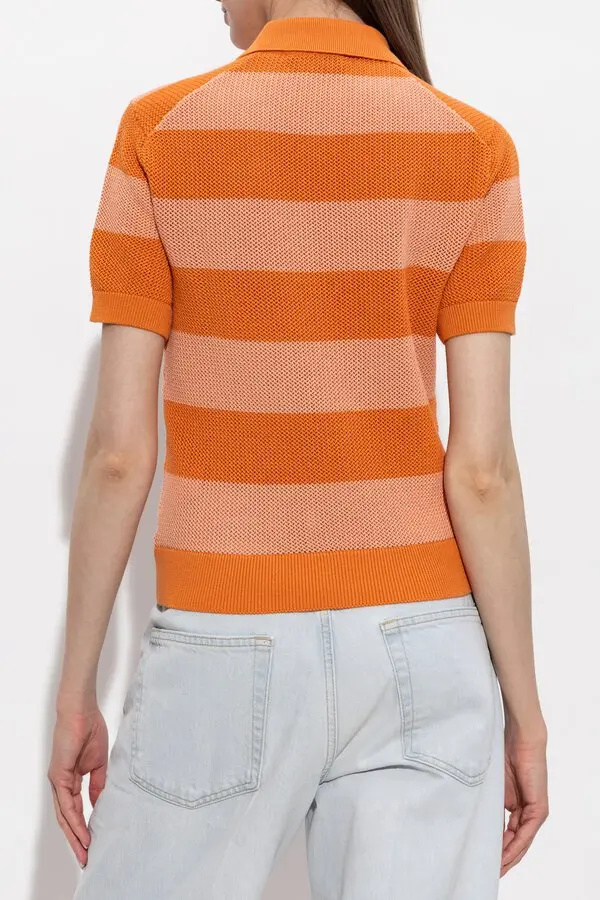 Lacoste Striped Pattern Polo Shirt