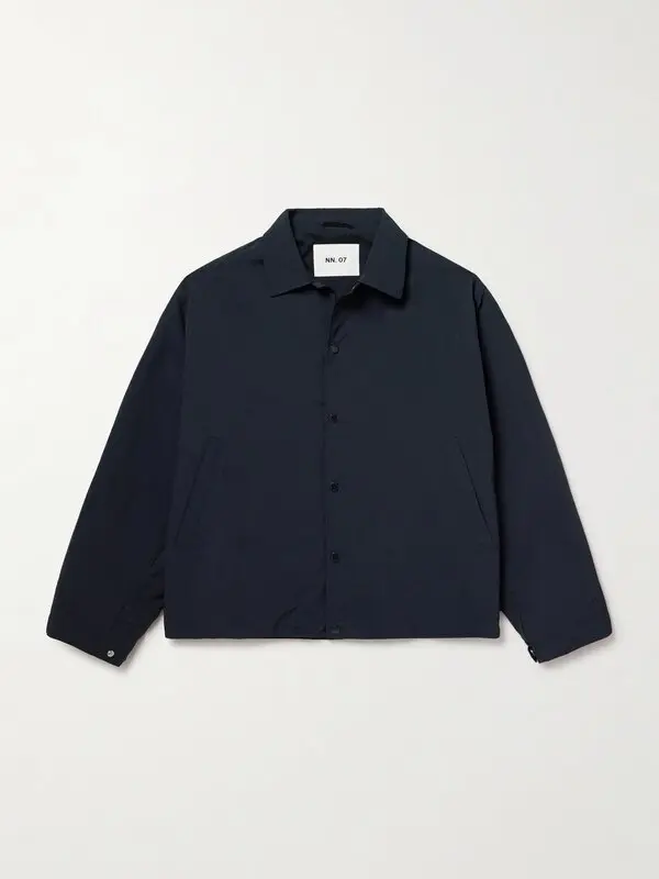 Nn07 Recycled Shell Snap-front Jacket - Blue