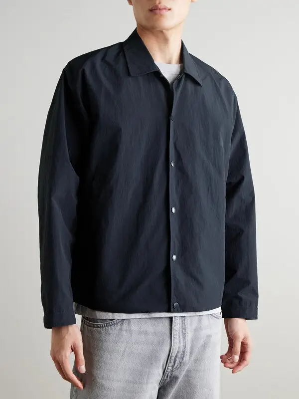 Nn07 Recycled Shell Snap-front Jacket - Blue