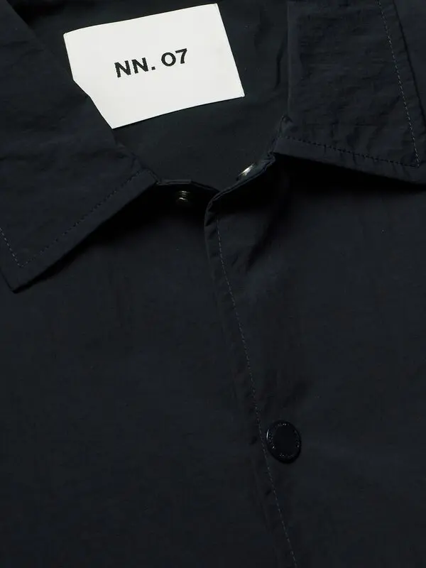 Nn07 Recycled Shell Snap-front Jacket - Blue