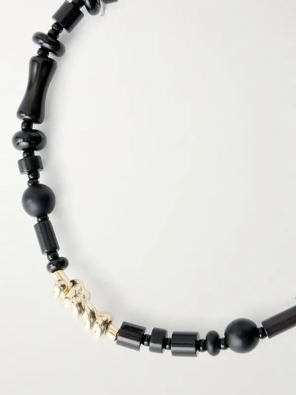 Luis Morais 14k Gold Agate Bead Bracelet