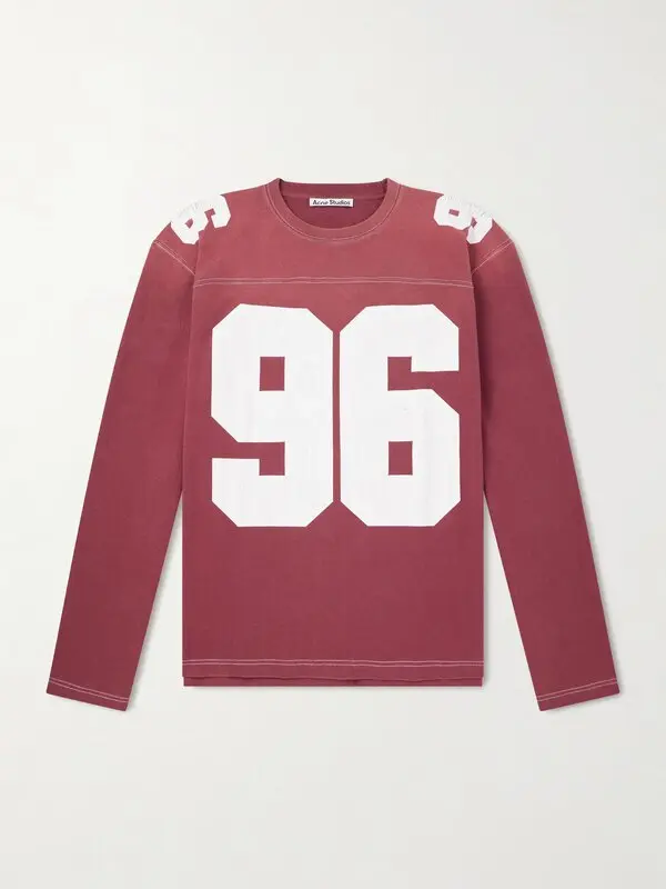 Acne Studios Exfold Printed Cotton-jersey T-shirt