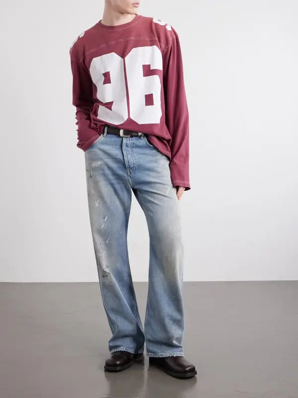 Acne Studios Exfold Printed Cotton-jersey T-shirt