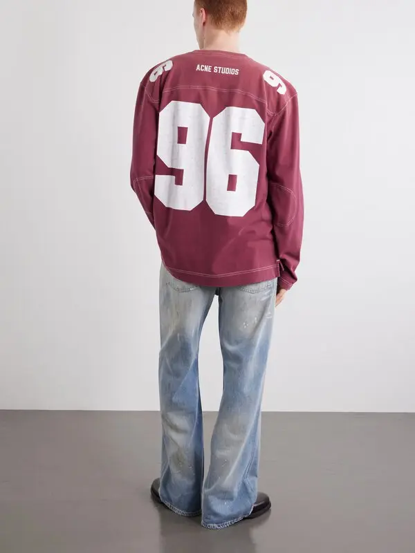 Acne Studios Exfold Printed Cotton-jersey T-shirt