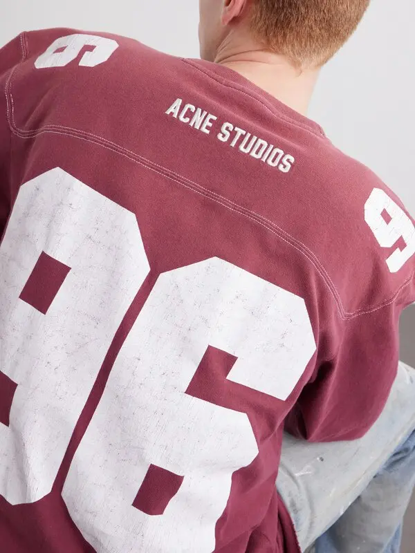 Acne Studios Exfold Printed Cotton-jersey T-shirt