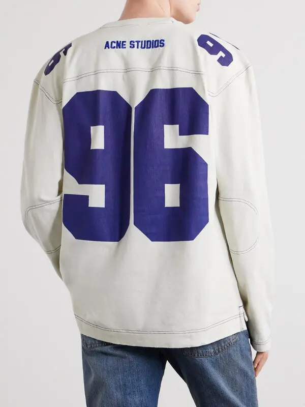 Acne Studios Exfold Printed Cotton-jersey T-shirt