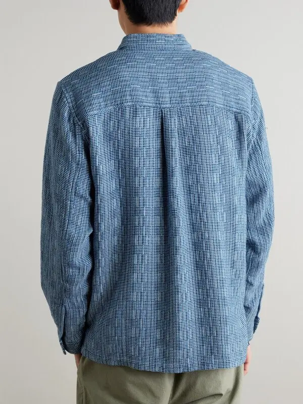 Folk Patch Basketweave Cotton Overshirt
