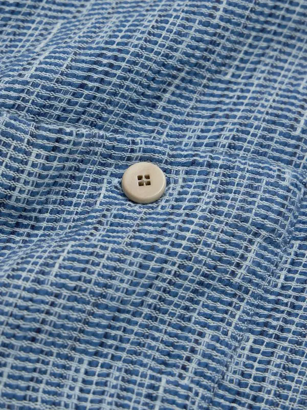 Folk Patch Basketweave Cotton Overshirt