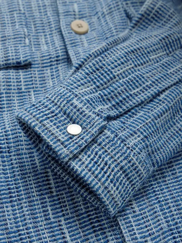 Folk Patch Basketweave Cotton Overshirt